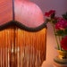 Luxury 12” Handmade Pink Silk Fringe Lampshade, Art Deco Fringed ...