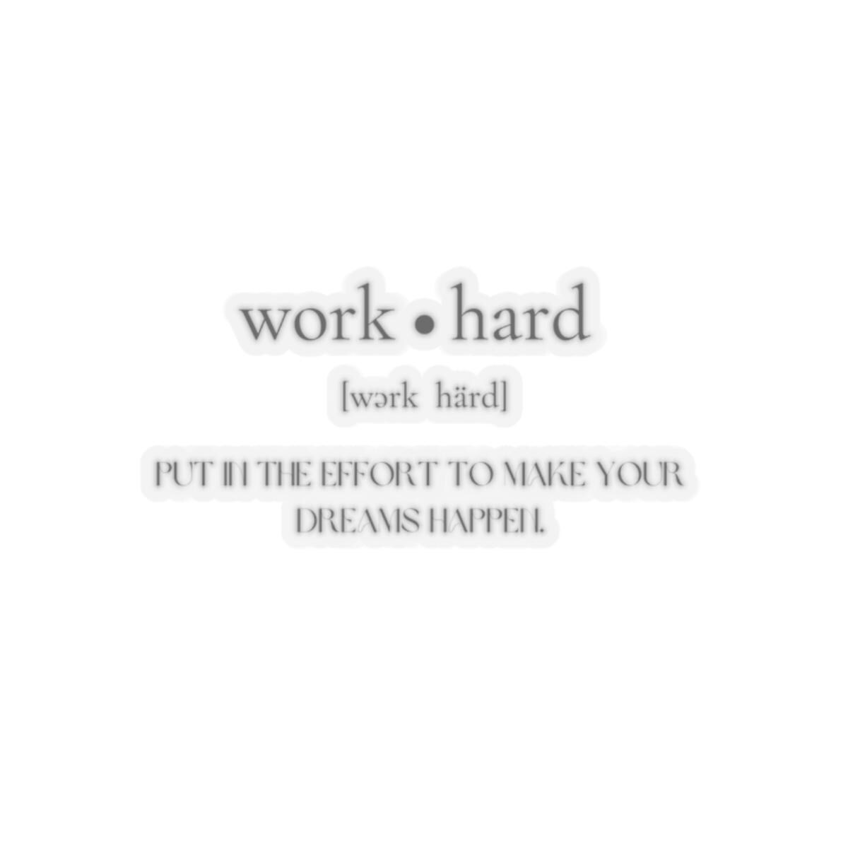 Work Hard Sticker, Motivational Stickers, Cute Laptop Stickers, Water ...