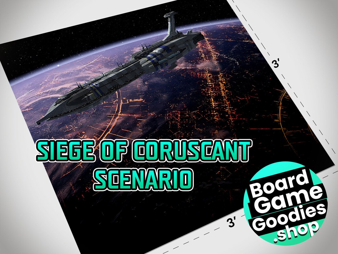3'x3' Siege of Coruscant Scenario Playmat Coruscant Malevolence ...