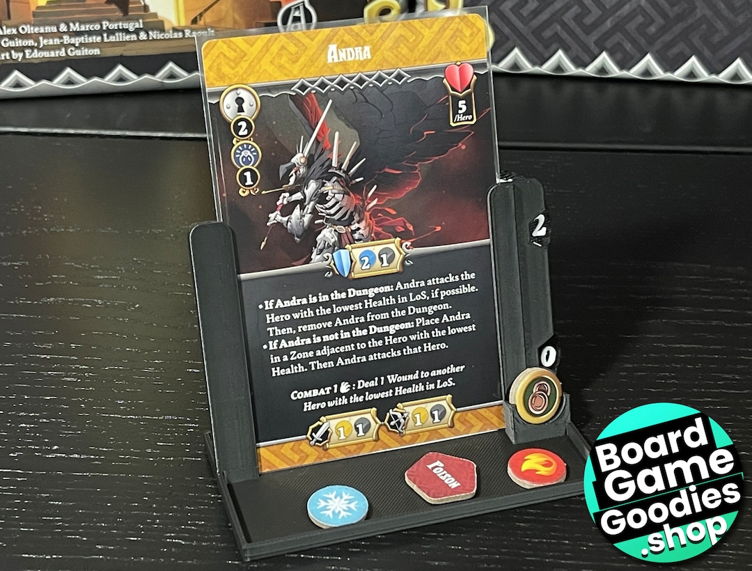 Roaming Monster Card Holder for Massive Darkness 2 Board Game Organizer ...