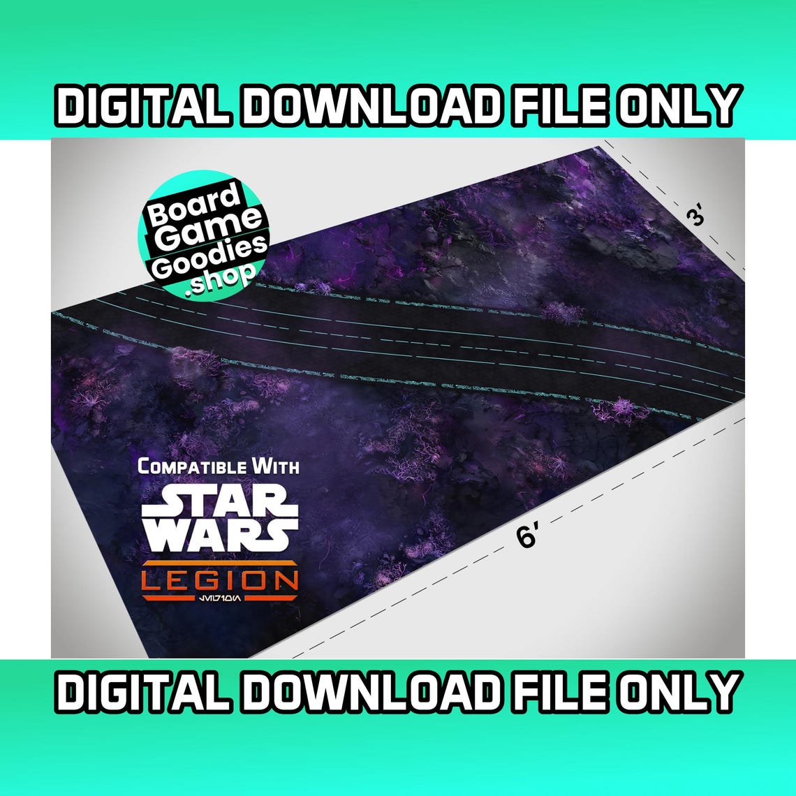 Star Wars Umbara Game Mat Playmat Terrain Legion Miniatures Clone ...