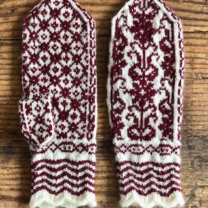 Flowers and Forests Selbu Mittens, Digital Knitting Pattern - Etsy