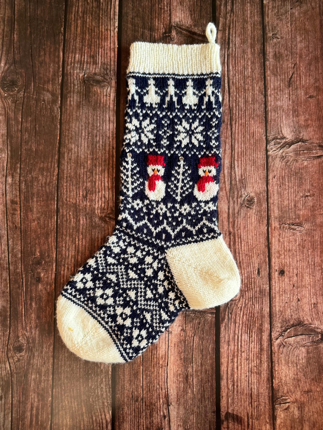 Snowing Midnight Christmas Stocking Digital Knitting Pattern - Etsy