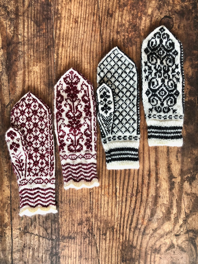 Flowers and Forests Selbu Mittens Digital Knitting Pattern - Etsy