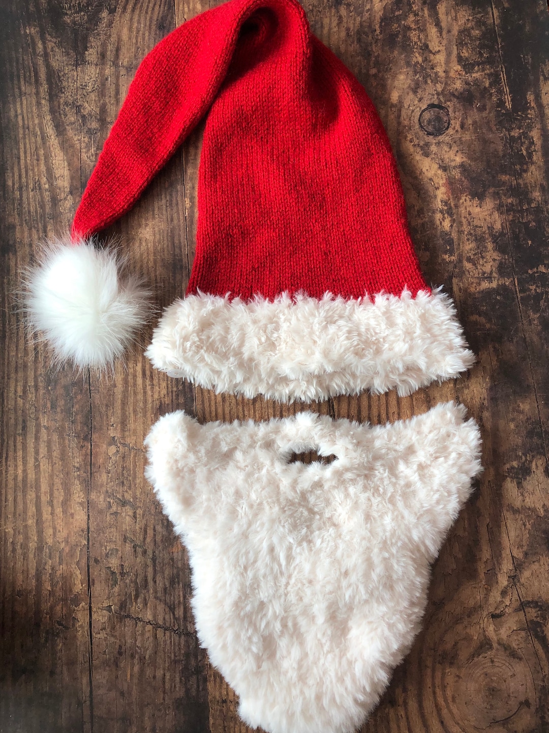 Santa Hat and Beard Knitting Pattern: Festive Christmas Accessory (PDF ...