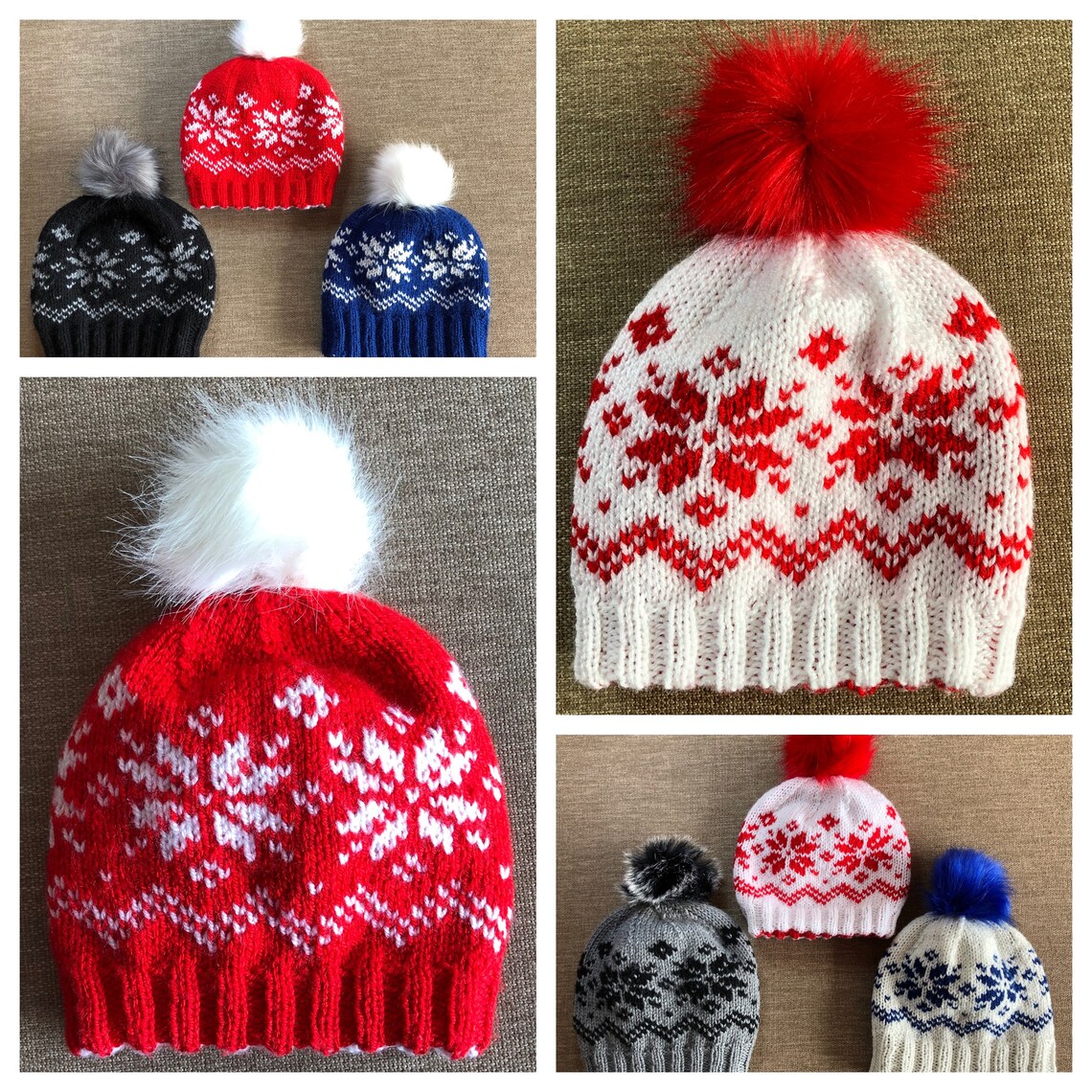 Snowflakes Hat, Digital Knitting Pattern - Etsy