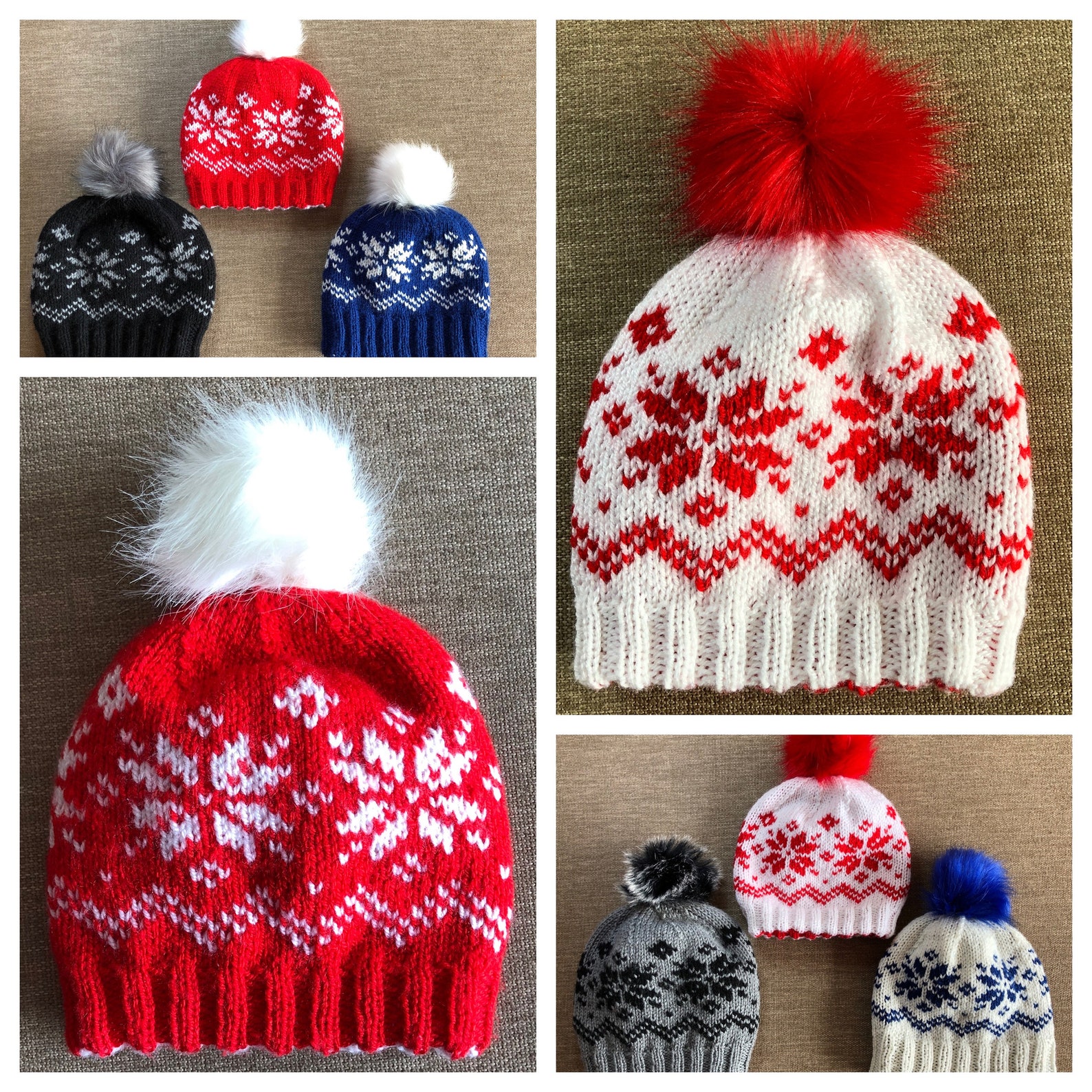 Snowflakes Hat, Digital Knitting Pattern - Etsy