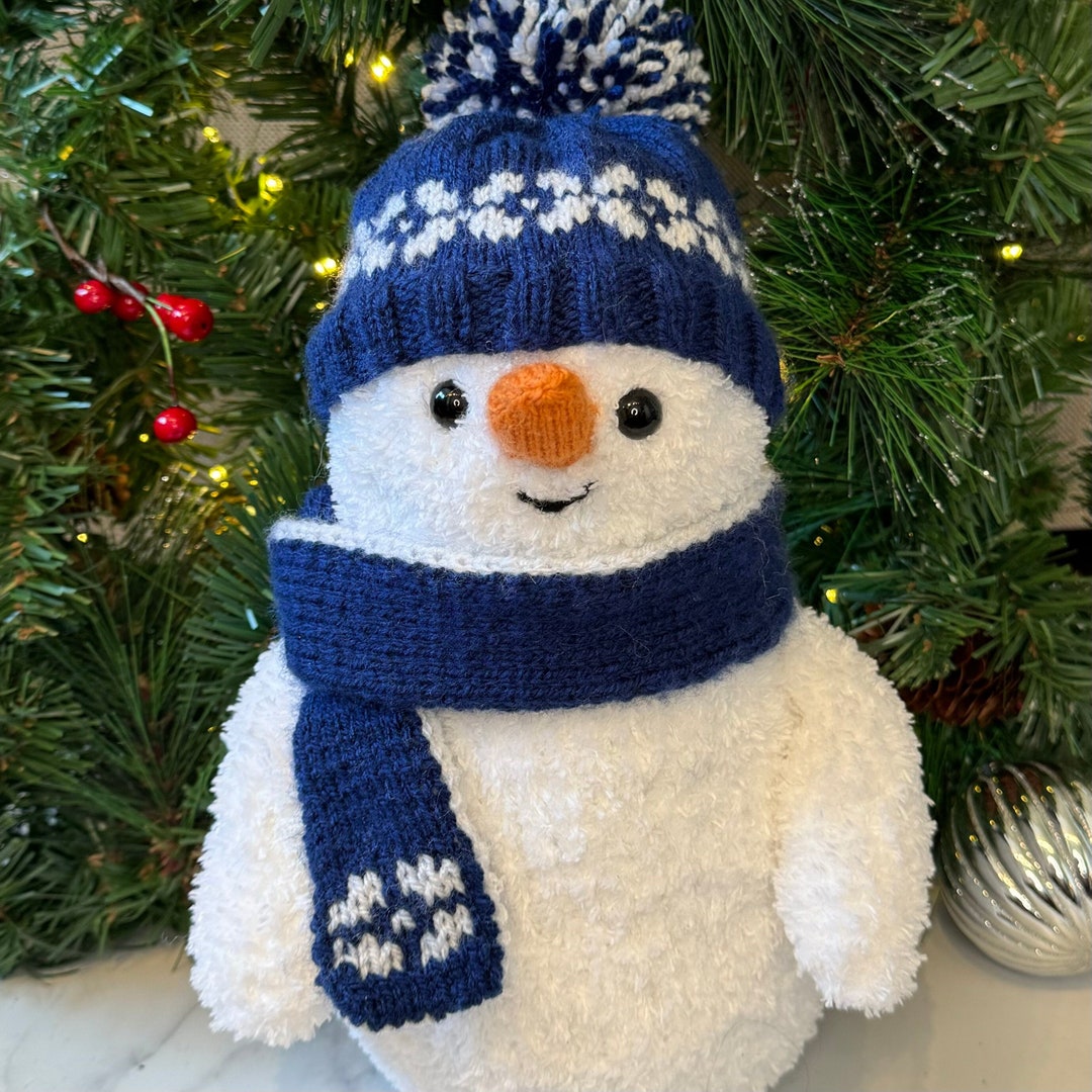 Snuggles the Snowman Digital Knitting Pattern - Etsy