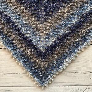 Shades of Blue Shawl, Digital Knitting Pattern, Knitting Pattern ...
