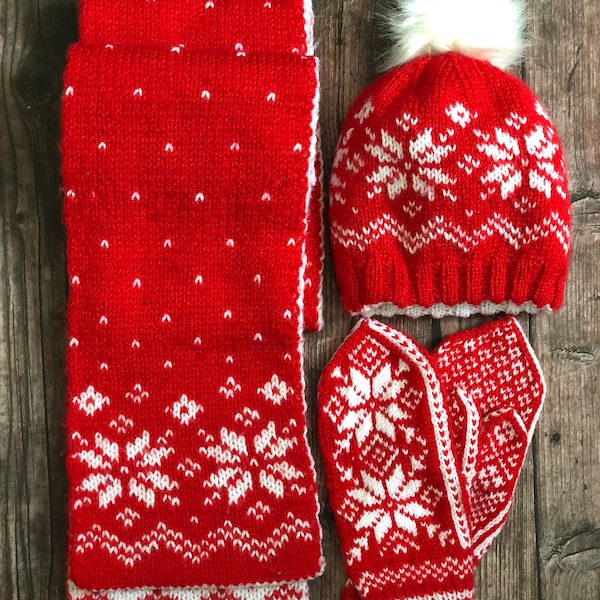 Hat Scarf Mittens - Etsy