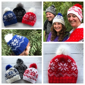 Snowflakes Hat, Digital Knitting Pattern - Etsy