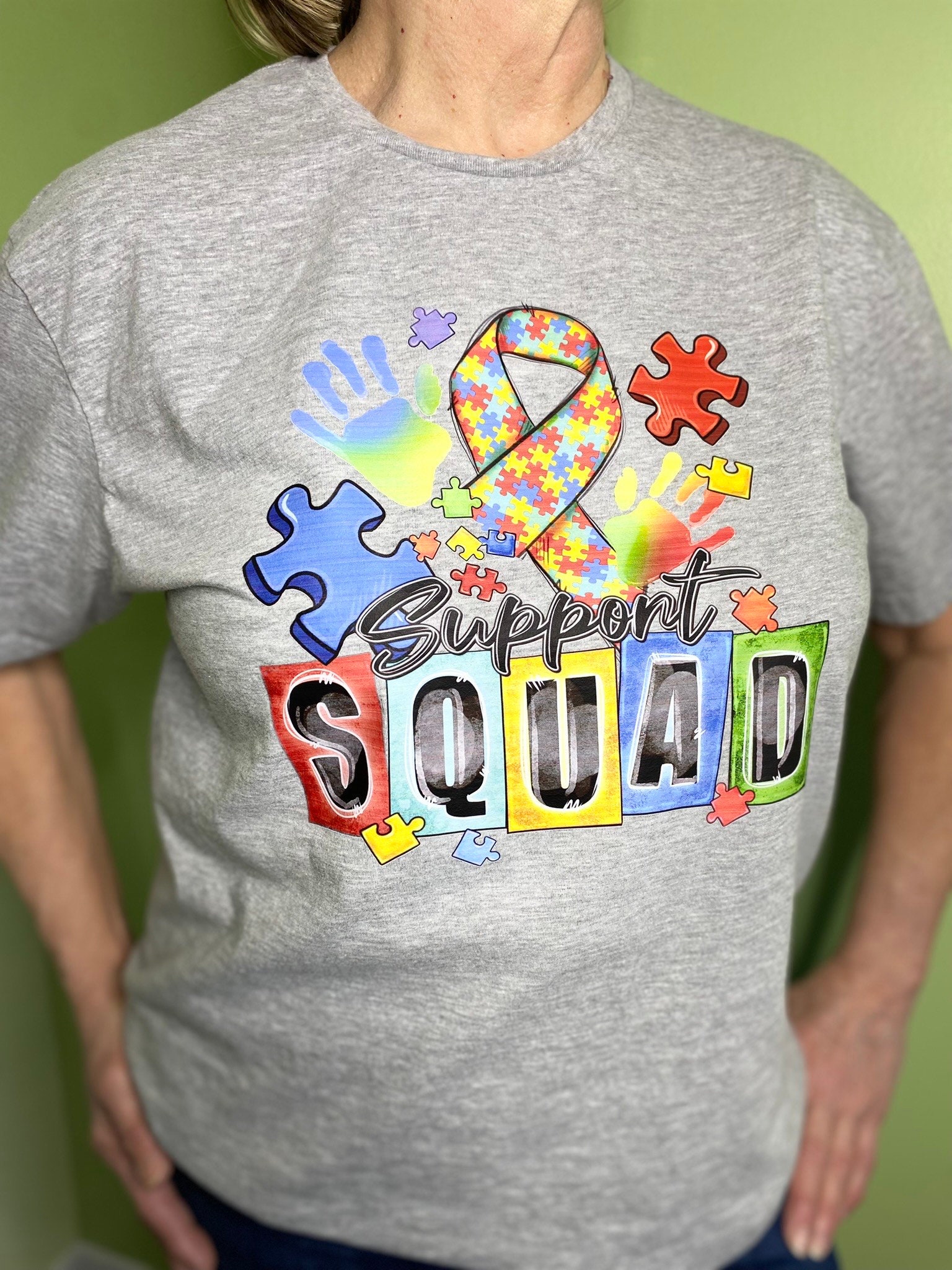 Support Squad Autism Awareness Tshirt | Autism Awareness | Adult and ...