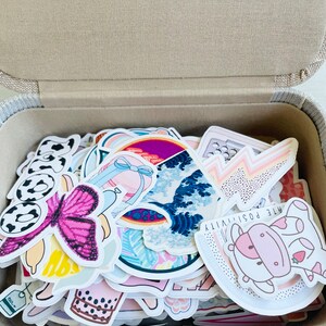 Cute Girly Aesthetic Mystery Sticker Pack, Teen Preppy Boho Trending ...