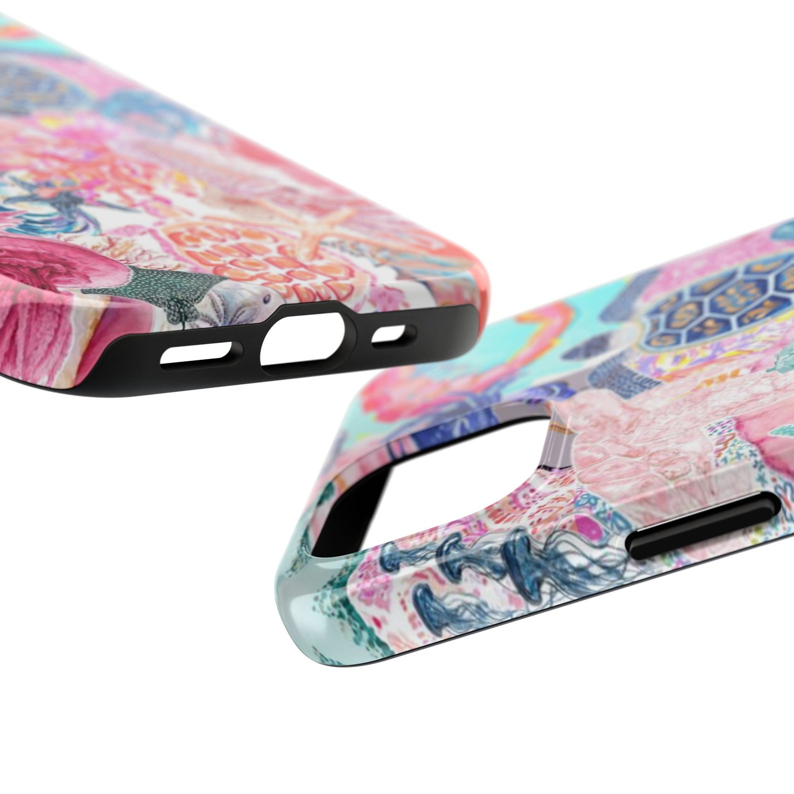 Sea Collage Aesthetic Phone Case, Watercolor Colorful Ocean Cute Summer ...