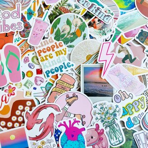 Cute Girly Aesthetic Mystery Sticker Pack, Teen Preppy Boho Trending ...