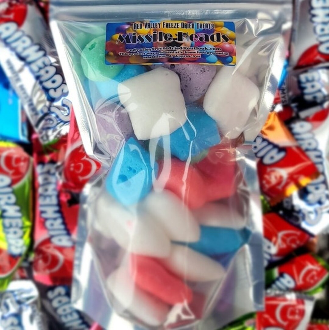 Missile Heads 3oz Bag Airheads by Red Valley Freeze Dried Treats - Etsy