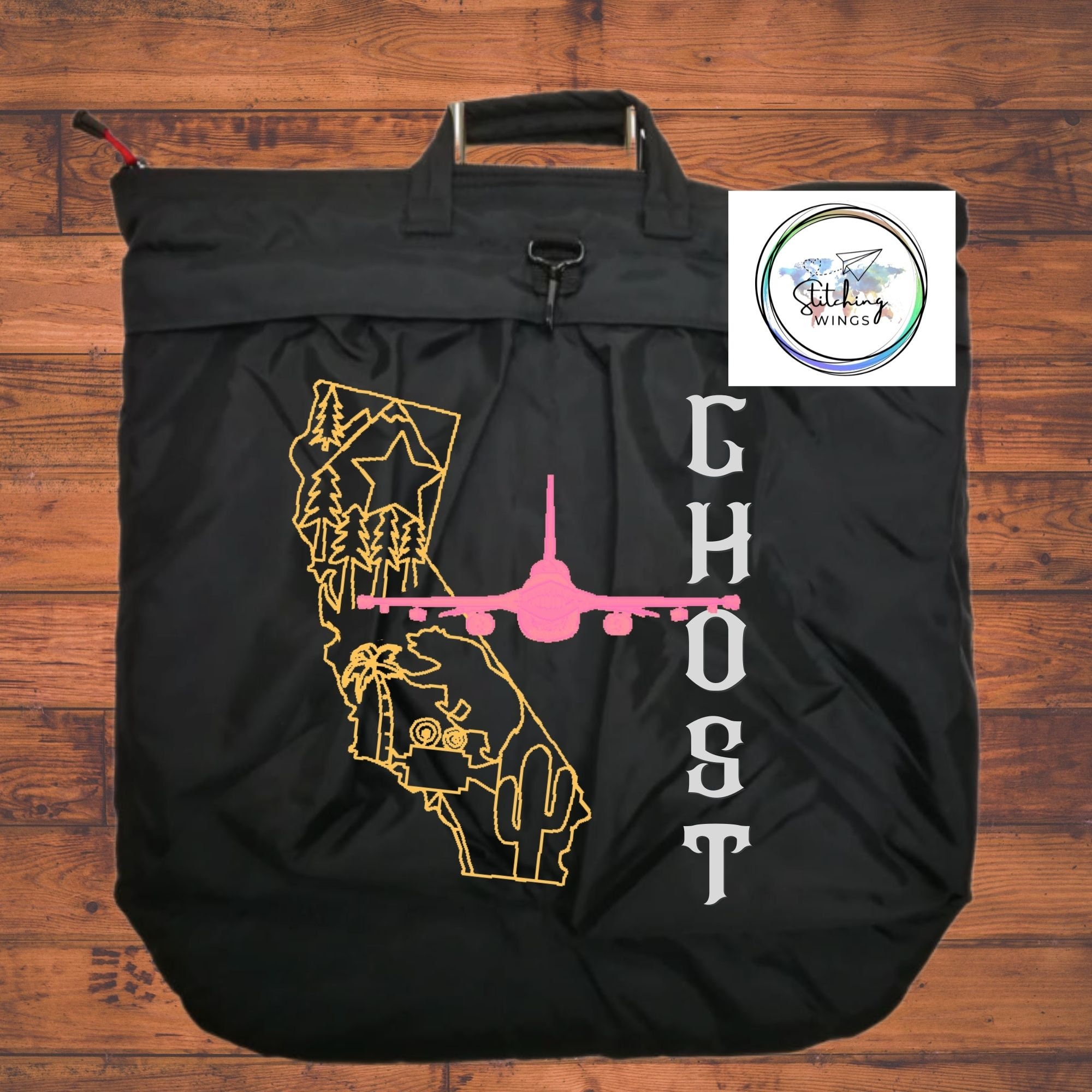 Custom Embroidered Pilot Helmet Bag - Etsy