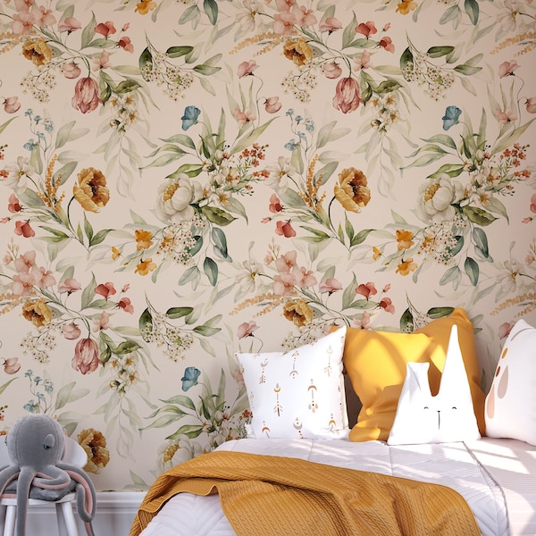 Dutch Floral Wallpaper - Etsy