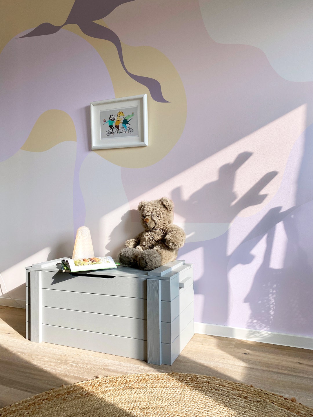 Contemporary Abstract Mural Wallpaper. Custom Bedroom Wallpaper Mural ...
