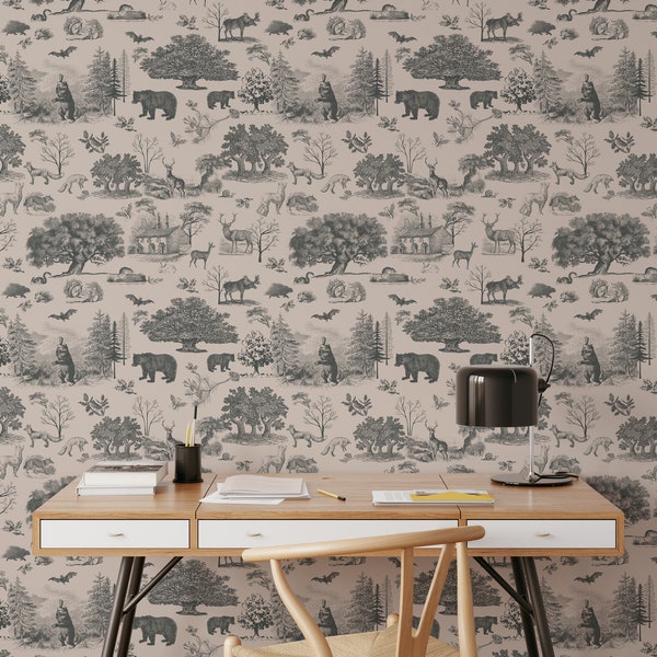 Toile Wallpaper - Etsy