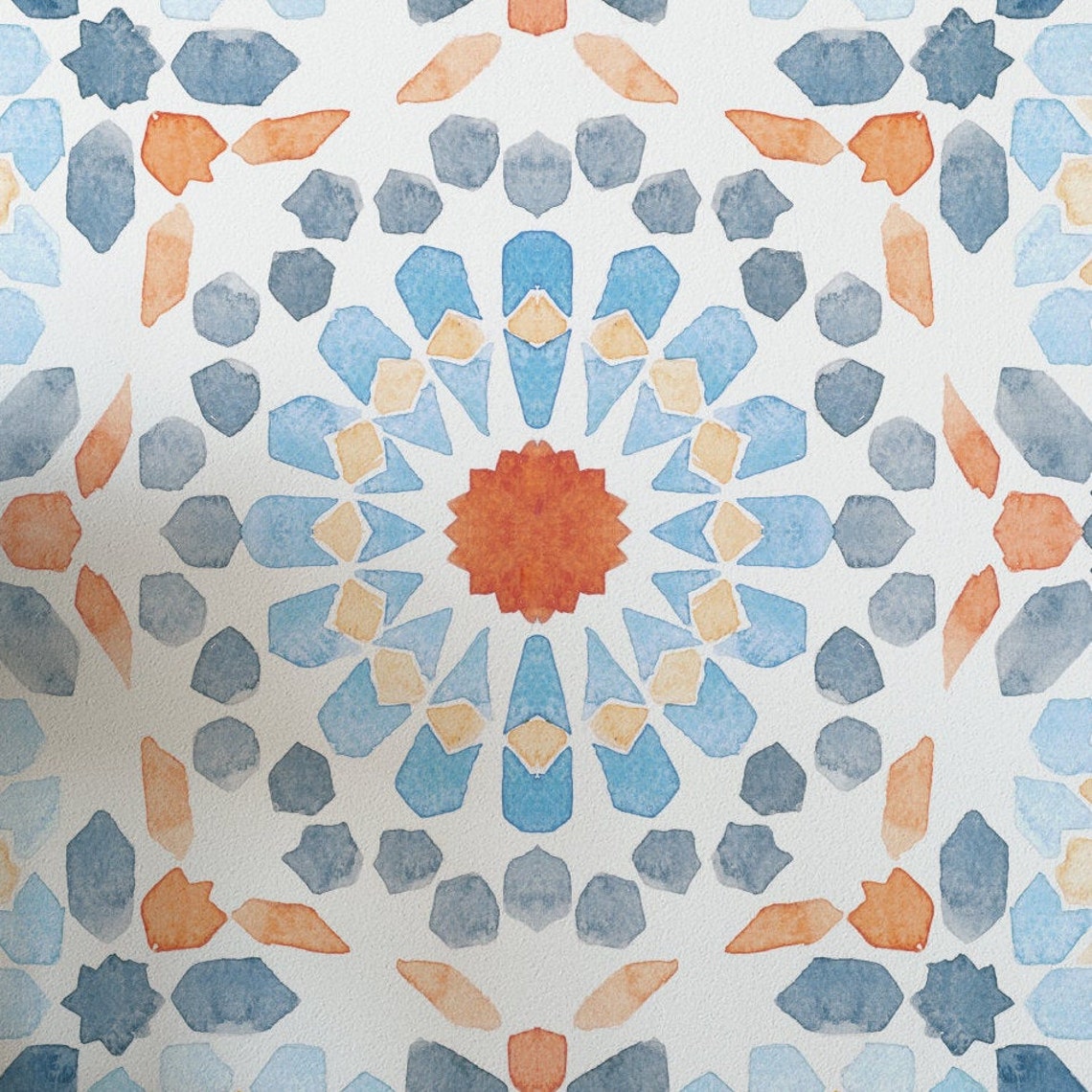 Moroccan Tile Wallpaper. 2021 Collection. Original Color. Peel and ...