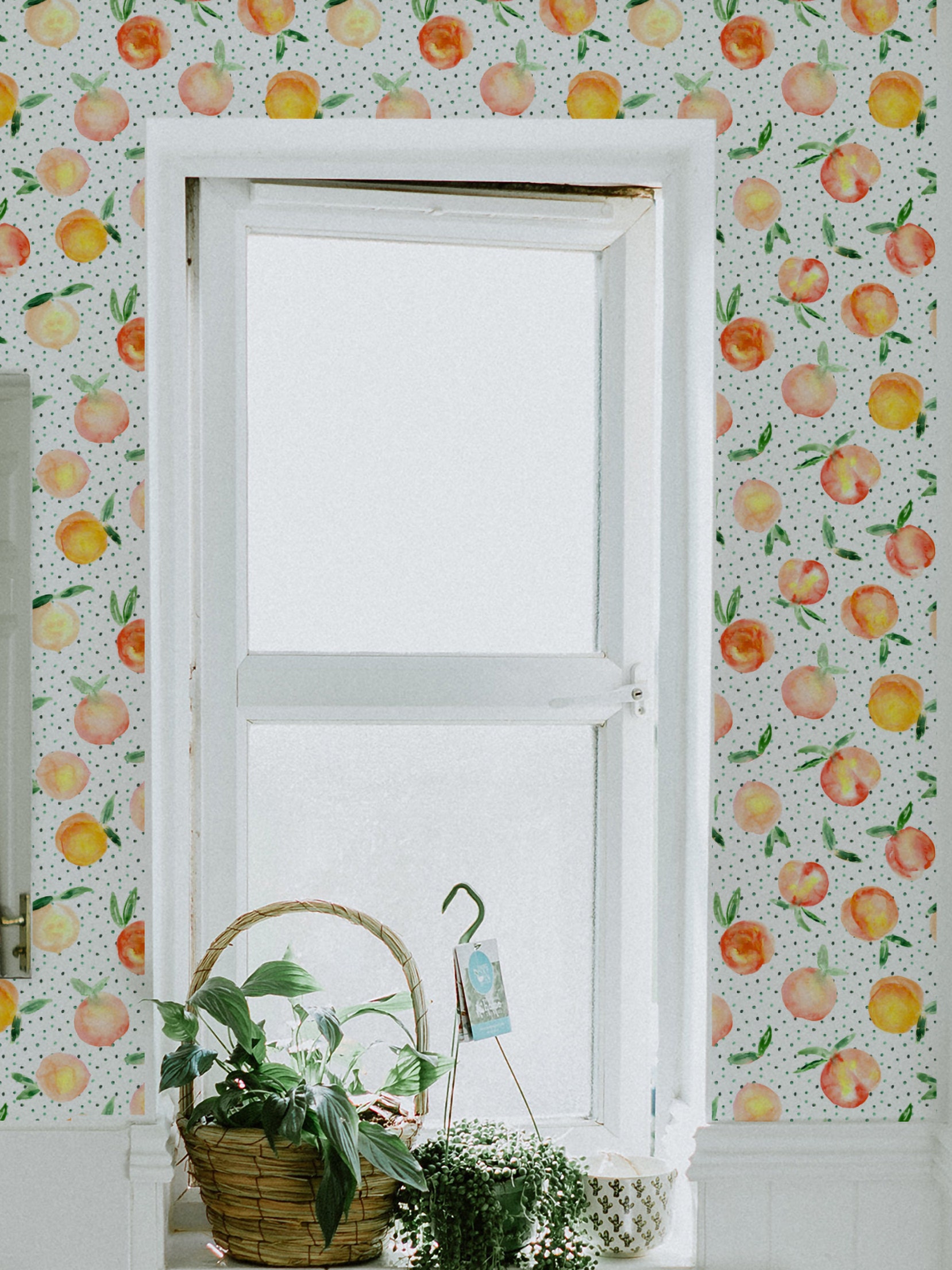 Bright and Colorful Peach Wallpaper. 2020 Wallpaper. Peel and - Etsy Canada