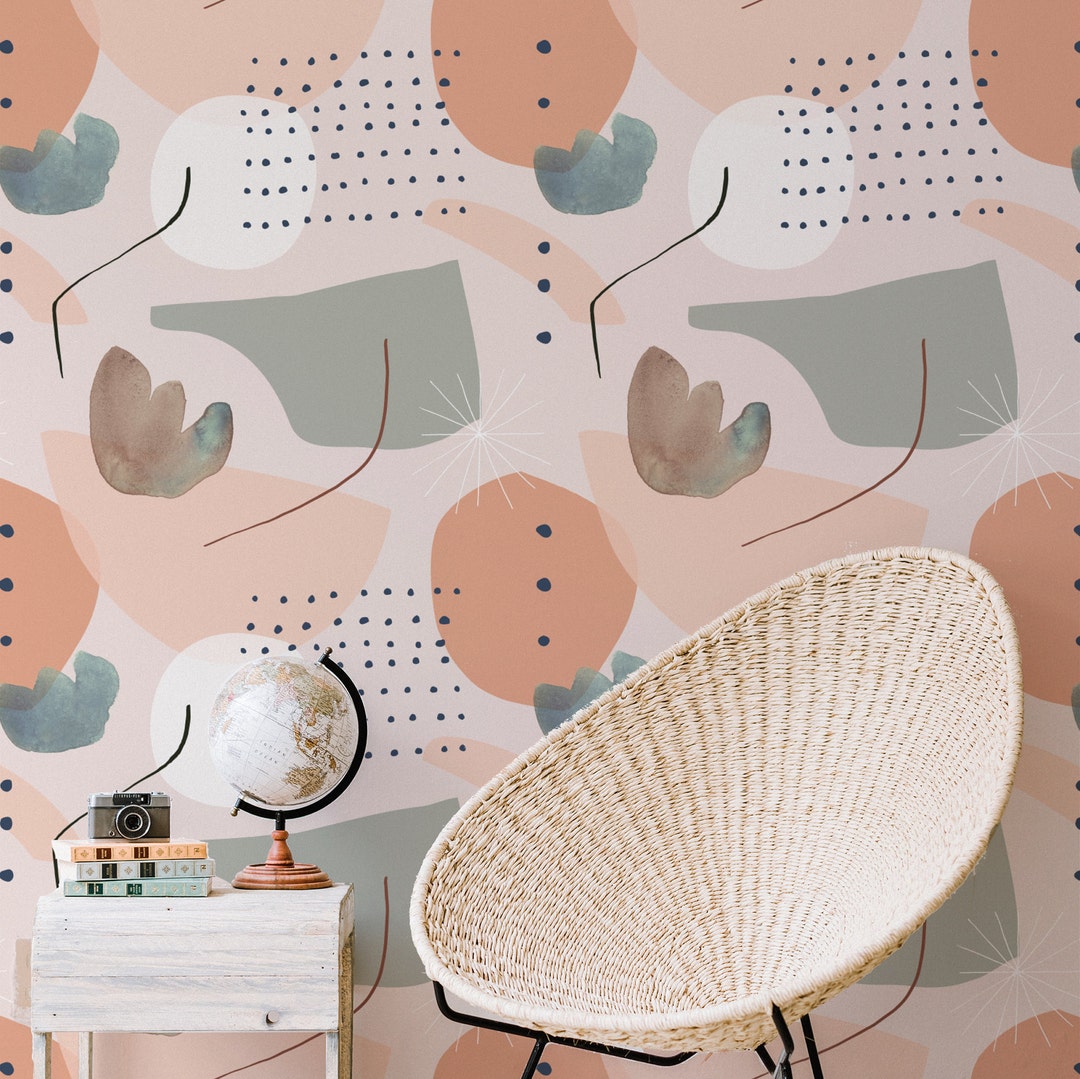 Modern Abstract Wallpaper. 2021 Collection. Original Color. Peel and ...