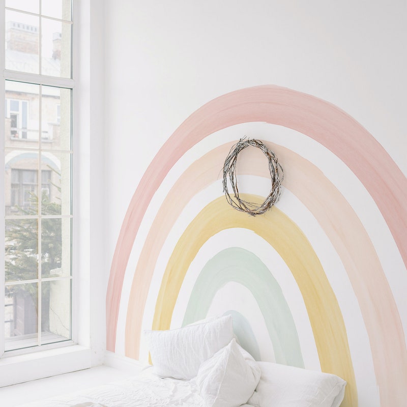 Rainbow Mural - Etsy