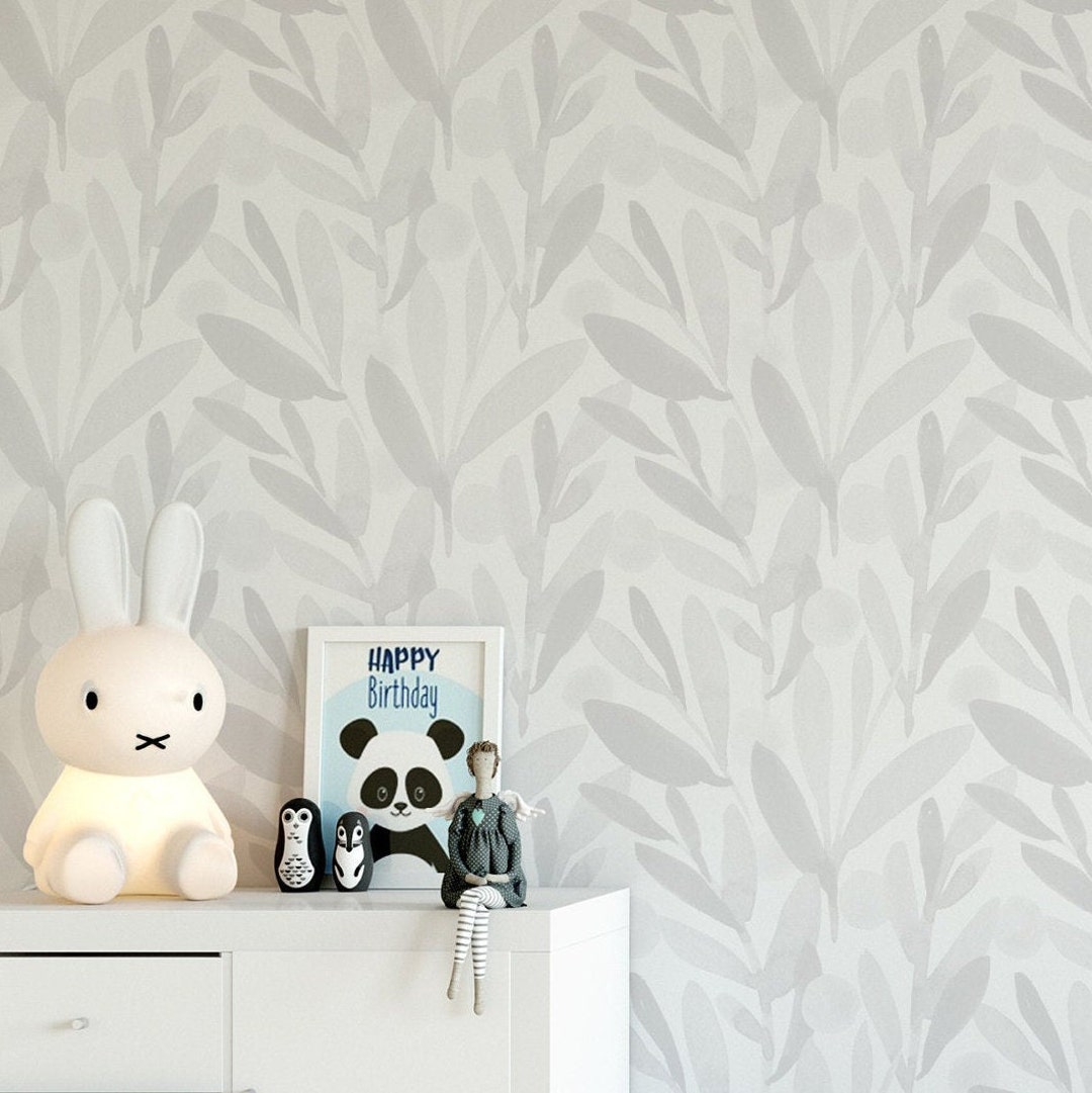 Subtle Floral Wallpaper. Color: Fog. Peel and Stick and Traditional ...