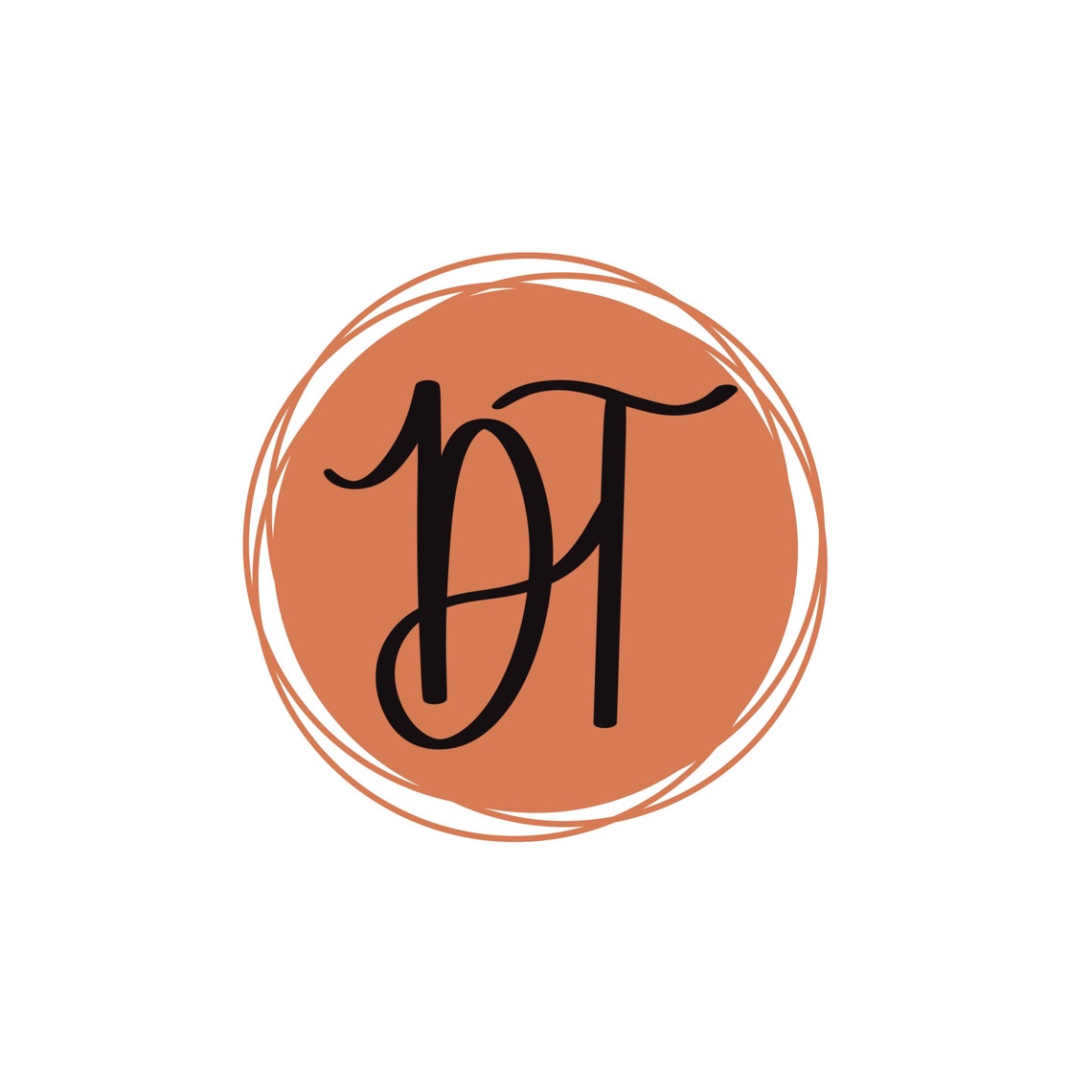 Hand Lettered Cute G-mail Profile Picture Thumbnail of Initials for ...