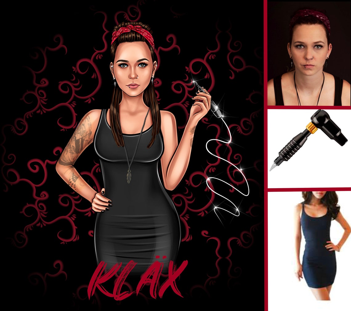 Actress Logo for Business,digital Portrait,cartoon Logo From Photo ...