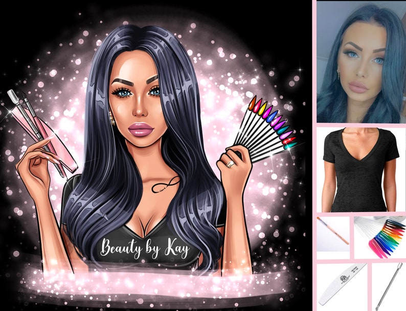 Scent Shop Cartoon Logo Digital Portrait Logo Design Scent | Etsy