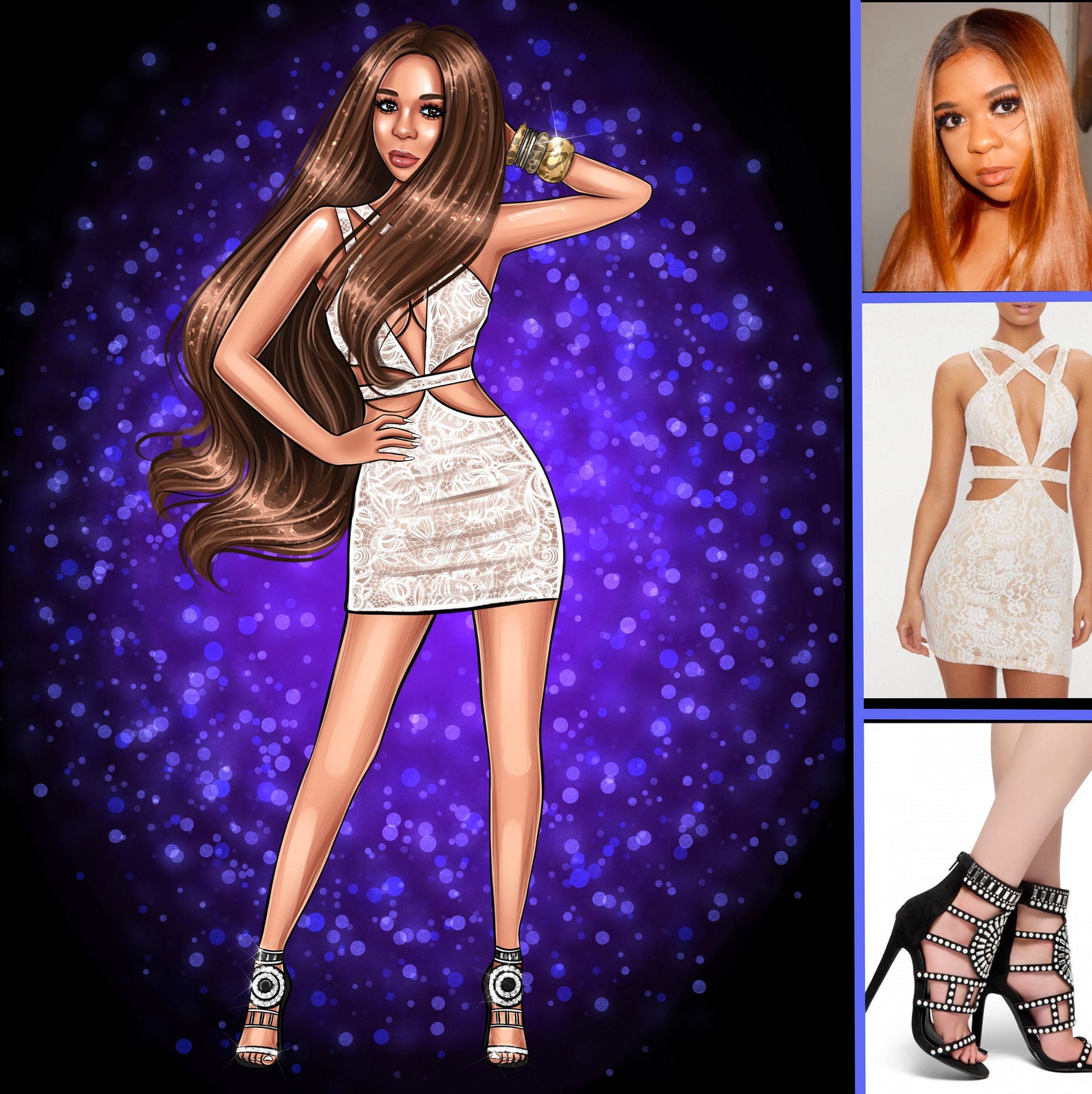 Spray Tanning Logo Cartoon Logo Digital Portrait Cartoon From - Etsy