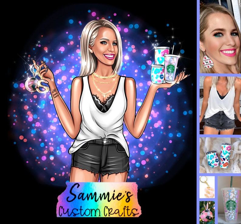 Scent Shop Cartoon Logo Digital Portrait Logo Design Scent | Etsy