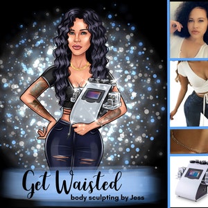 Spray Tanning Logo Cartoon Logo Digital Portrait Cartoon From Photo ...