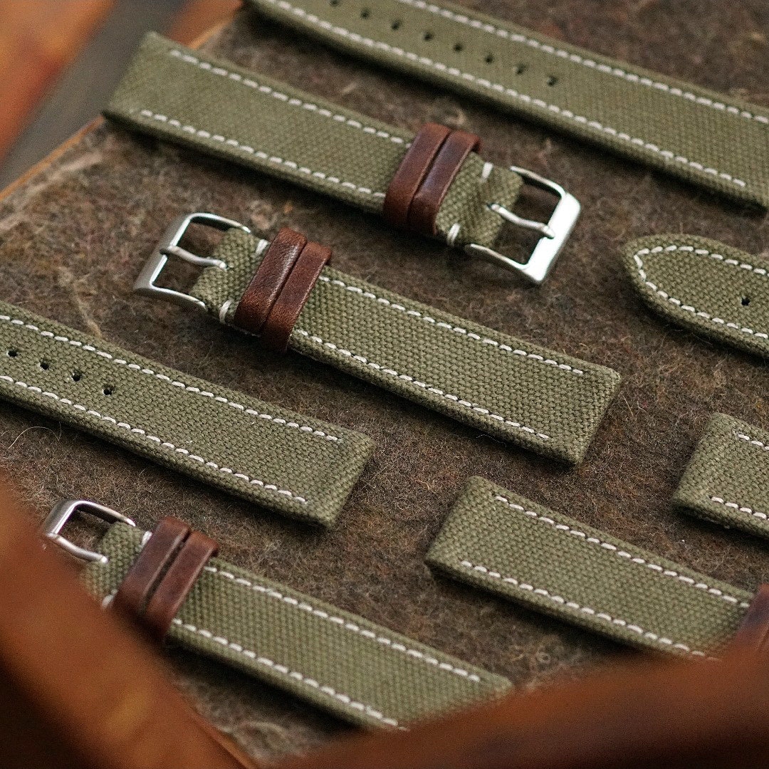B & R Bands Washed Canvas Watch Bands Straps 20mm 22mm - Etsy