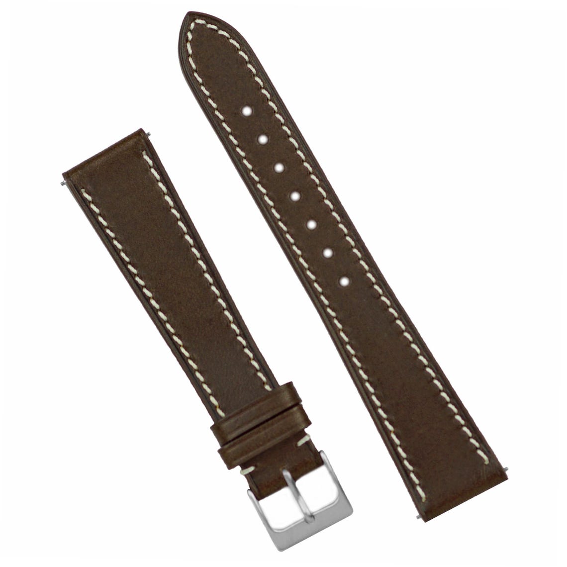 B & R Bands Leather Watch Strap: Elegante Quick Release Band, Classic ...