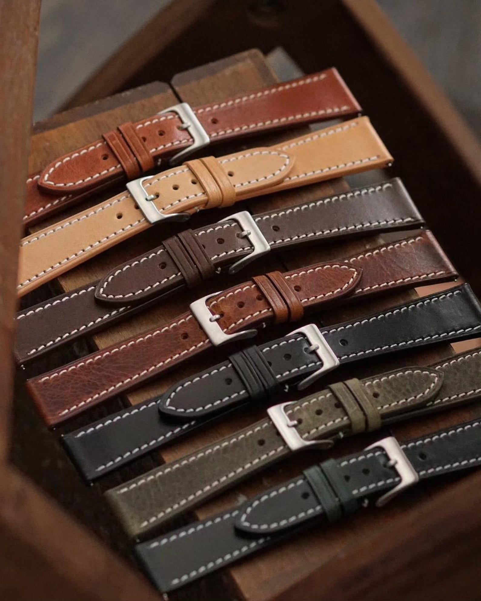 B & R Bands Leather Watch Strap: Elegante Quick Release Band, Classic ...