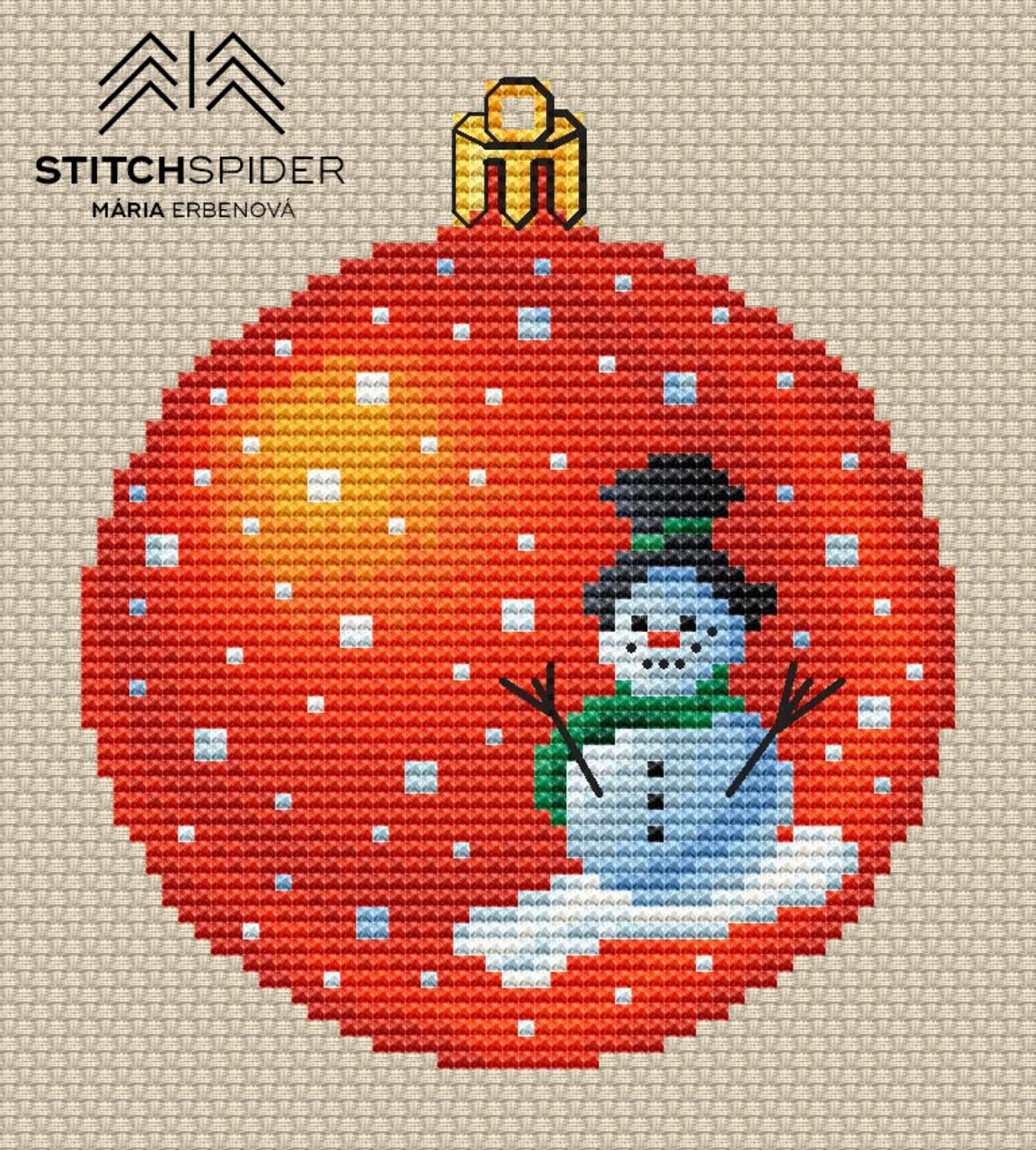 Christmas Ball Blue Snowflake Counted Cross Stitch Pattern - Etsy