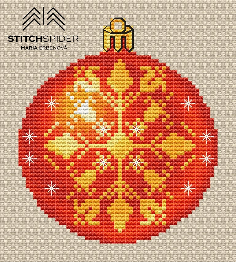 Christmas Ball Blue Snowflake Counted Cross Stitch Pattern - Etsy