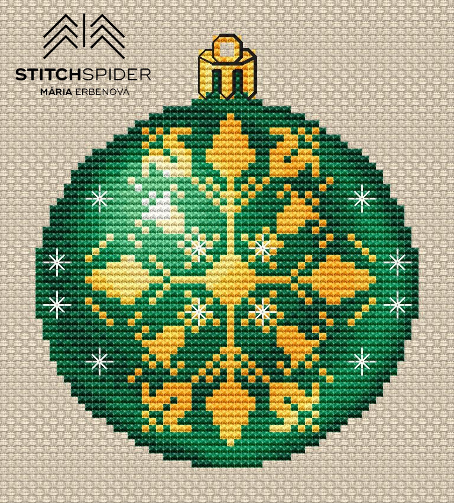 Christmas Ball Blue Snowflake Counted Cross Stitch Pattern - Etsy
