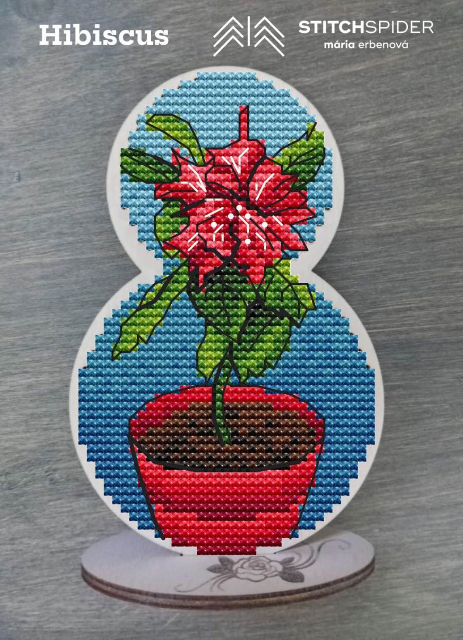 Hibiscus, Cross Stitch Pattern to Download in Pdf and Cssaga - Etsy