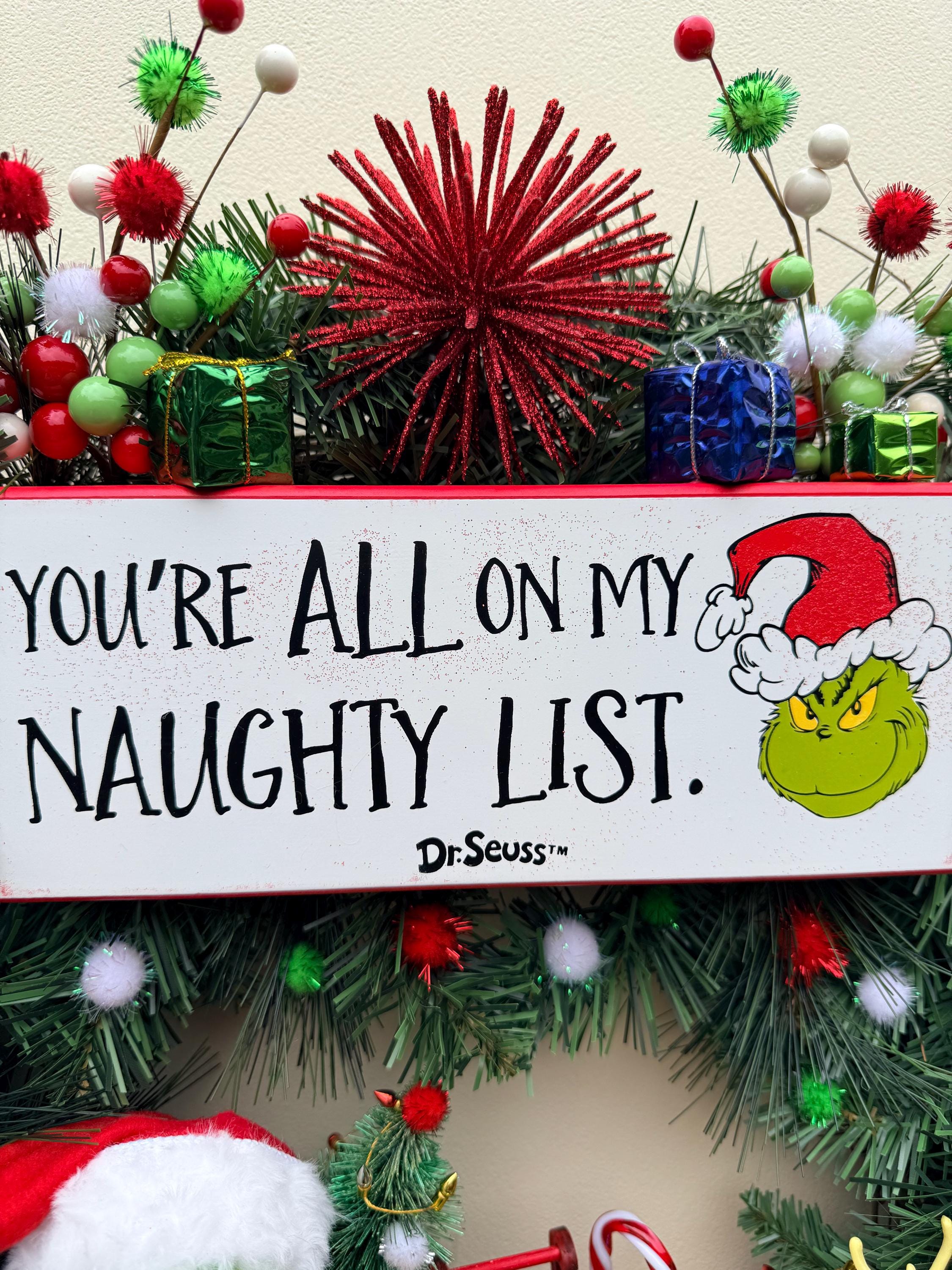 22" Grinch and Sam Christmas Wreath - Etsy