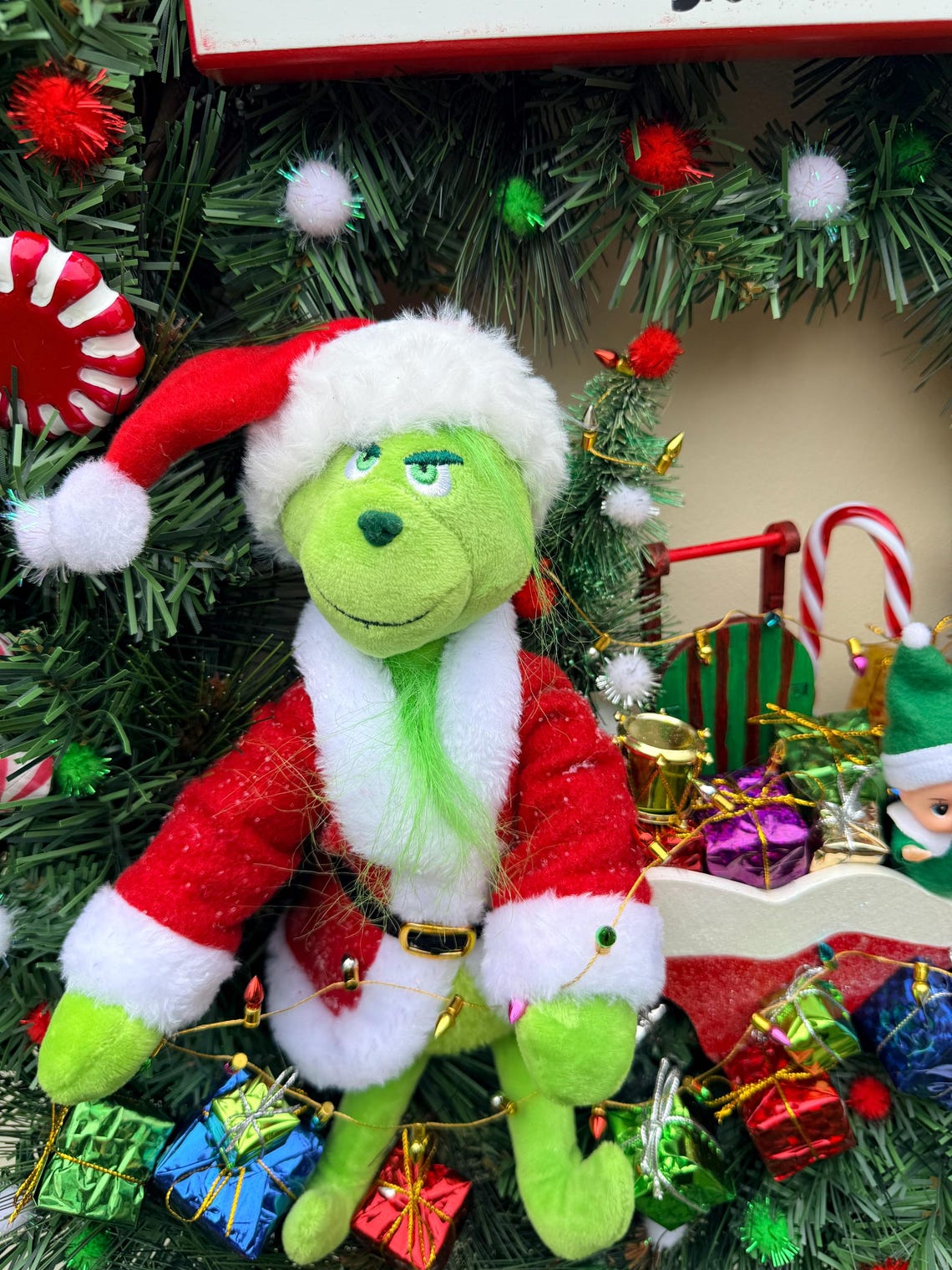 22" Grinch and Sam Christmas Wreath - Etsy