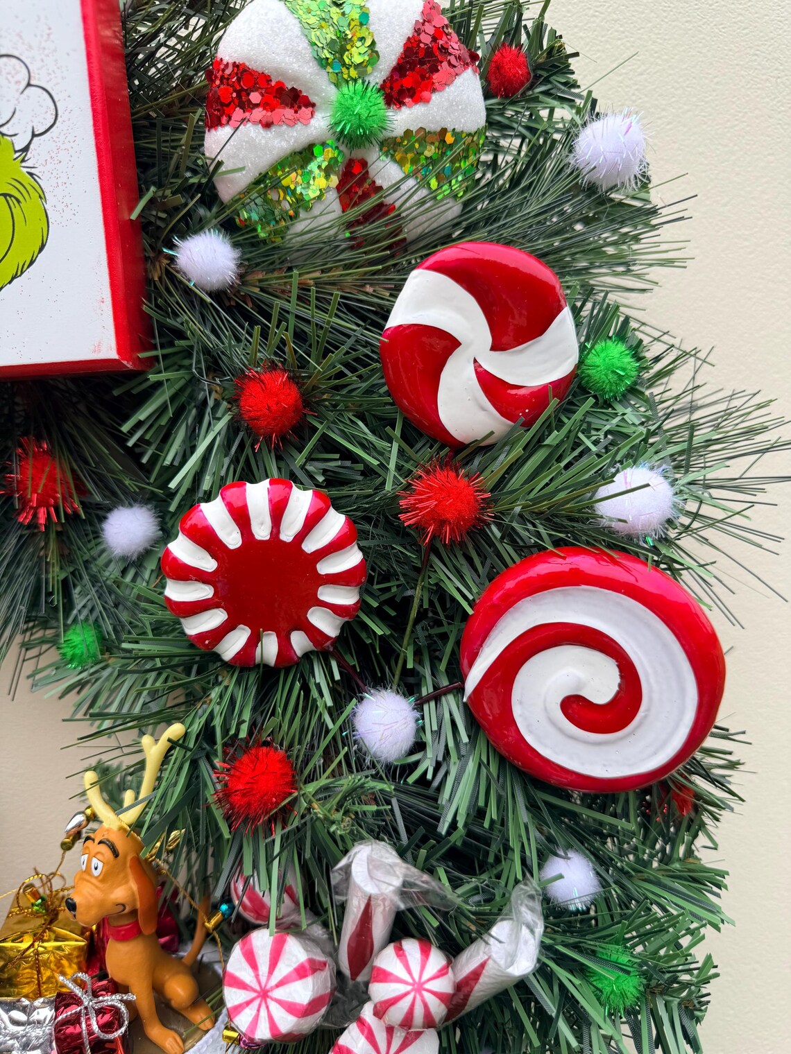 22" Grinch and Sam Christmas Wreath - Etsy