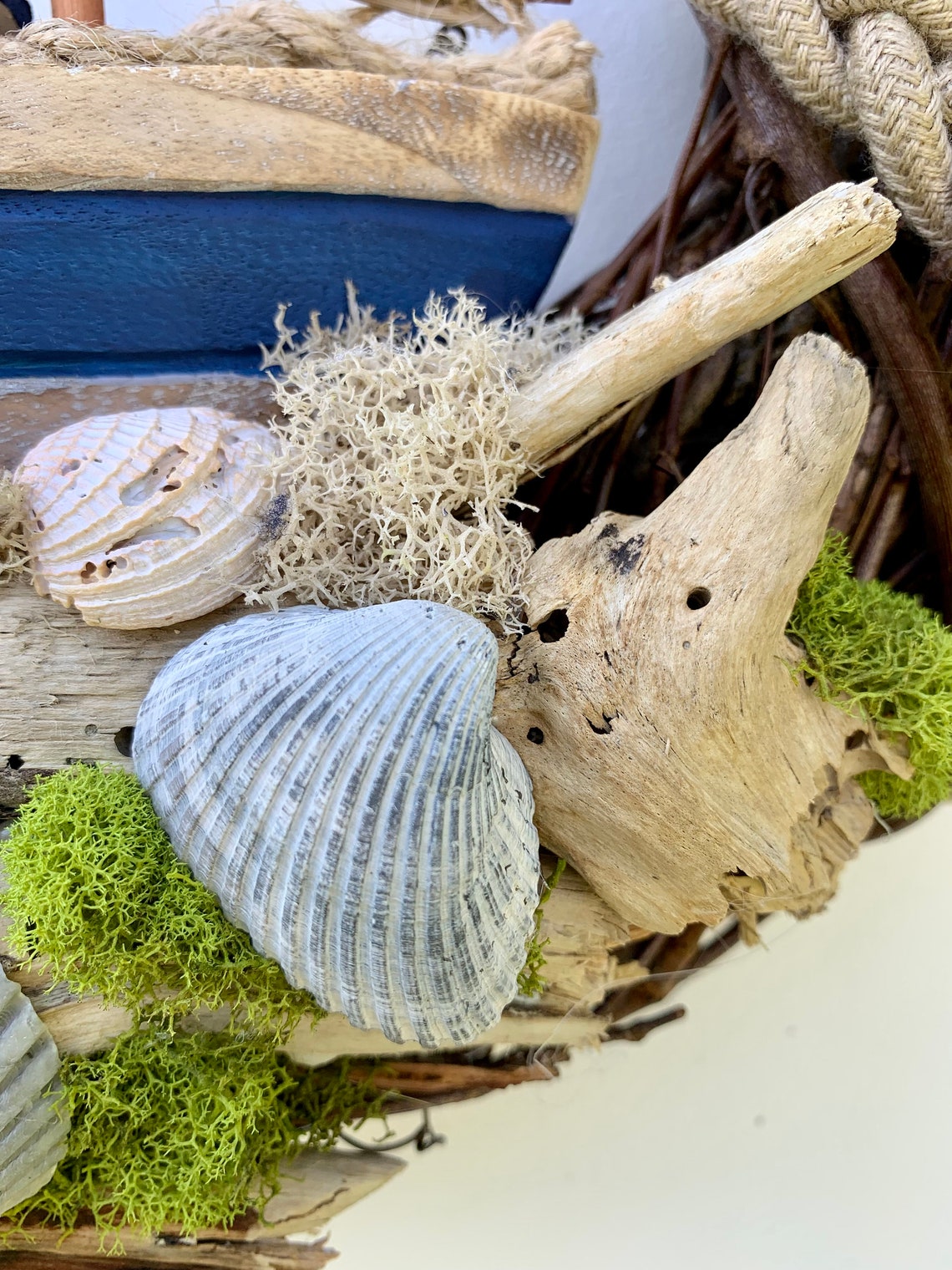 Nautical Wreath, Coastal Wreath, Ocean Wreath, Beach Wreath, Sailboat ...