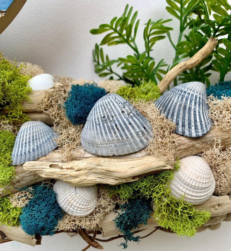 Nautical Wreath, Anchor Wreath, Sea Shell Wreath, Driftwood Wreath ...