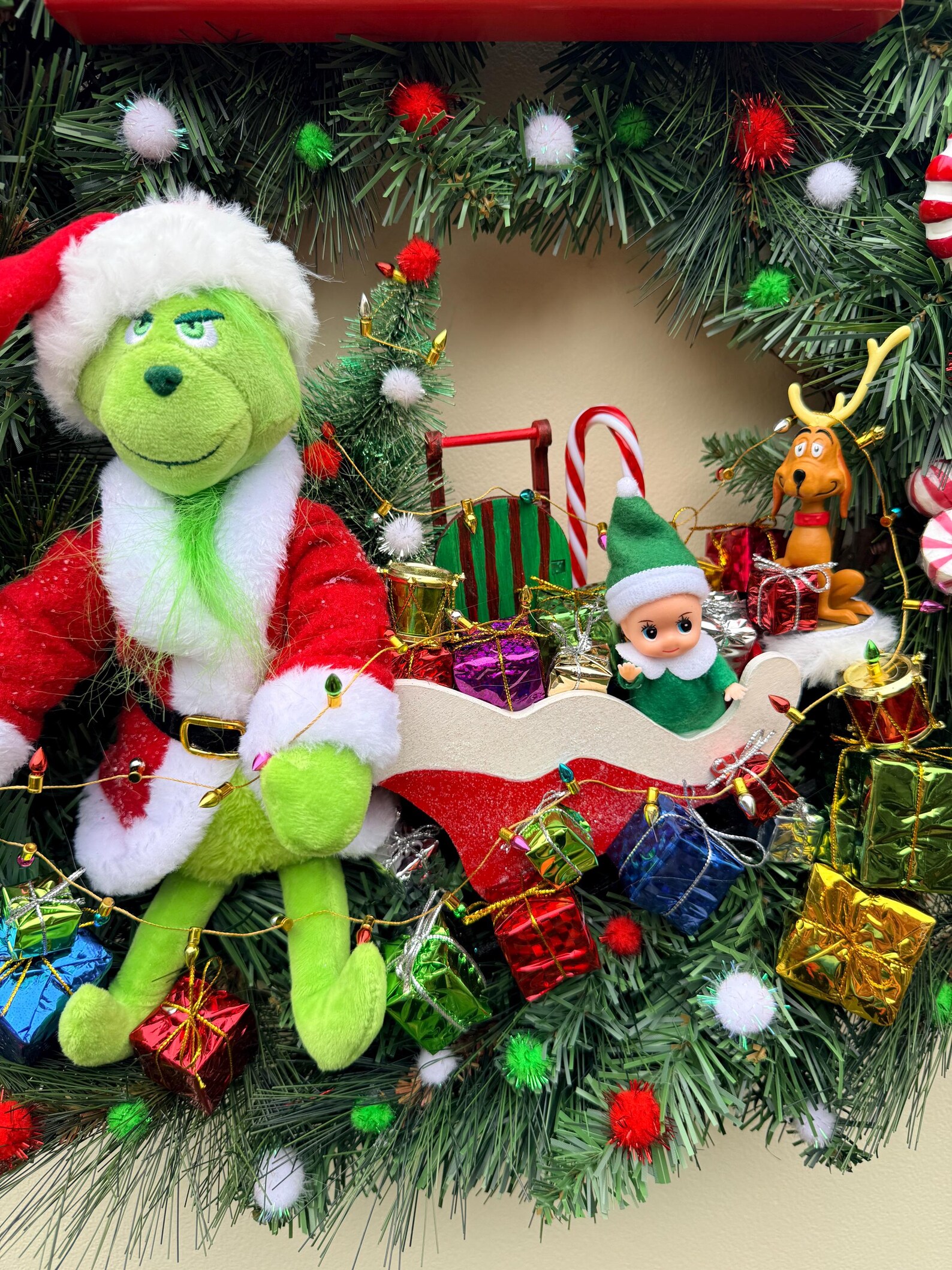 22" Grinch and Sam Christmas Wreath - Etsy