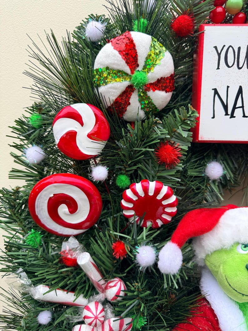 22" Grinch and Sam Christmas Wreath - Etsy