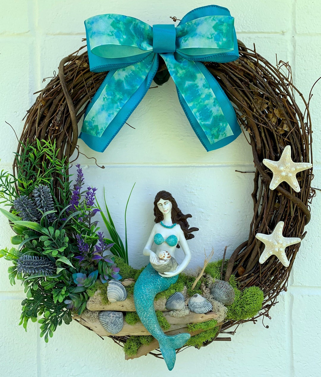 Nautical Wreath, Mermaid Wreath, Coastal Wreath, Ocean Wreath, Beach ...